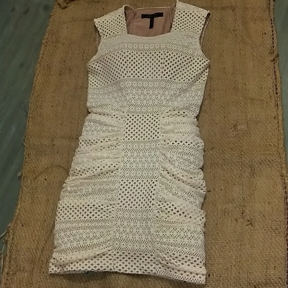 BCBGMaxAzria | Dresses | Bcbgmaxzaria Renne Ivory Size Xs Rn8734 Sheath ...